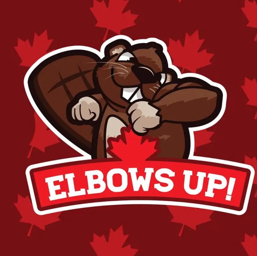 Elbows Up Decal – Canadian Pride Sticker